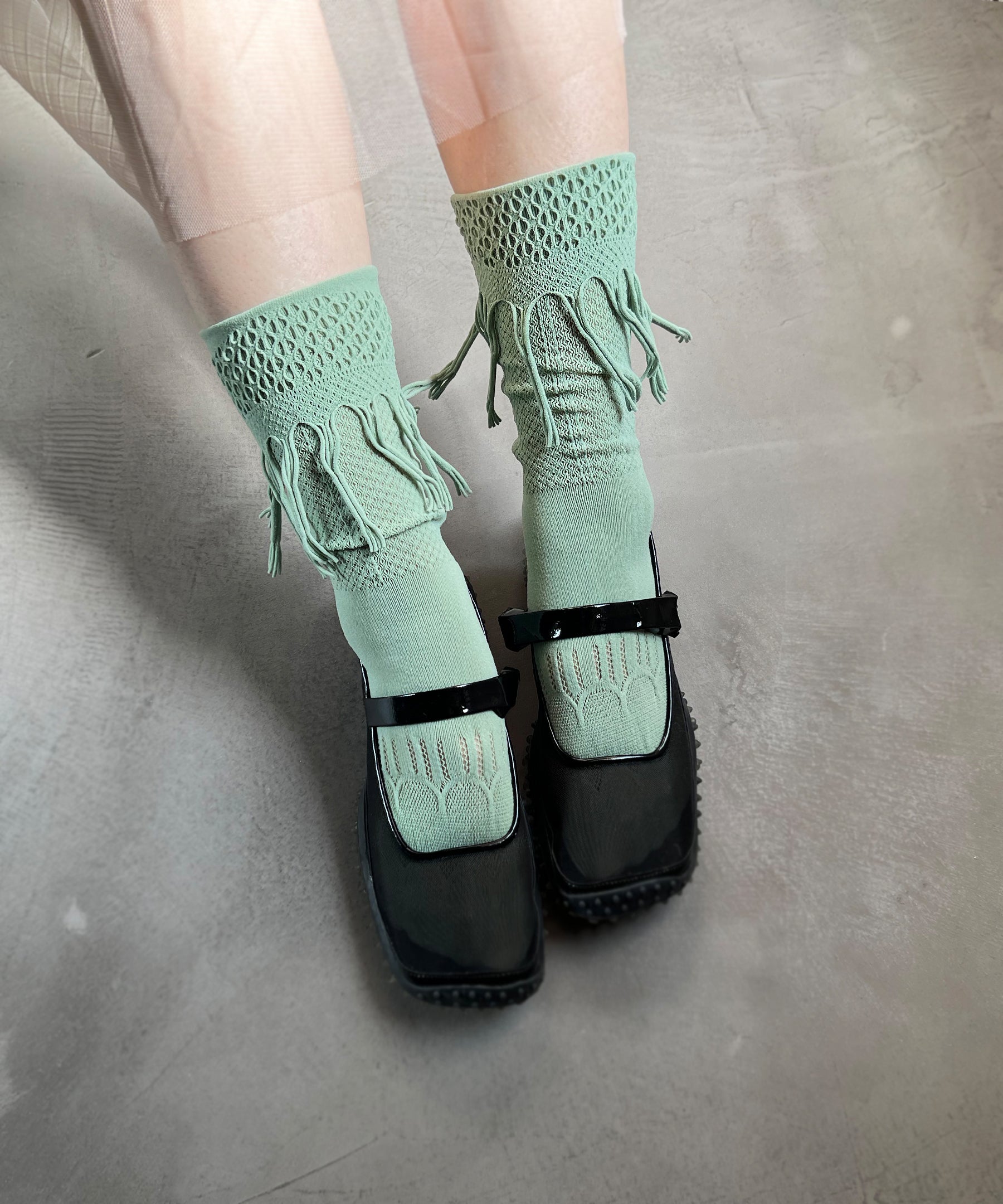 tri.R 】Fringe raschel Socks / NS372N-51 – bec de nonnette ONLINE SHOP